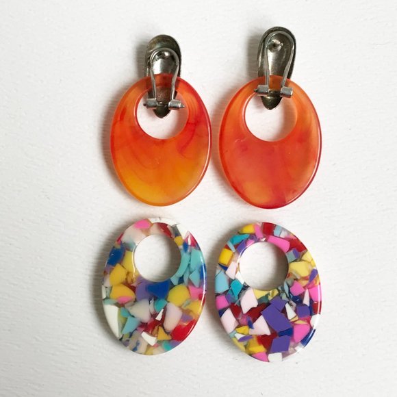 Jewelry | Vintage Interchangeable Plastic Acrylic Multicolor Door ...